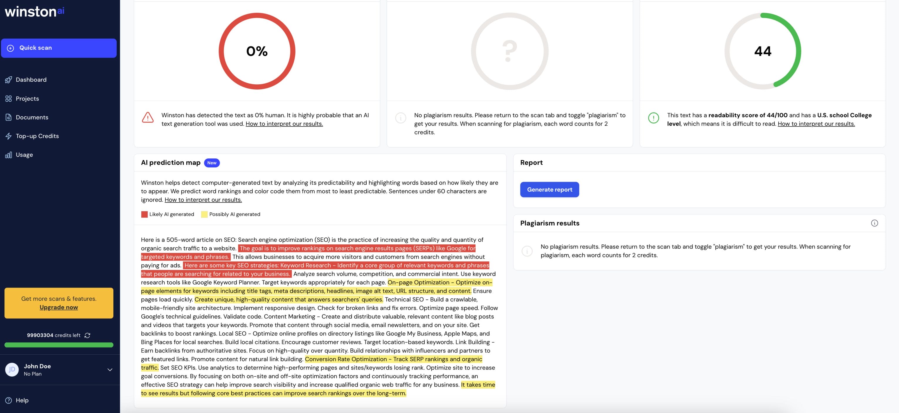 Claude versus AI writing detectors