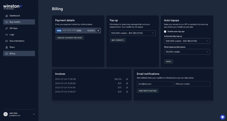 Ai content detection API | Winston AI
